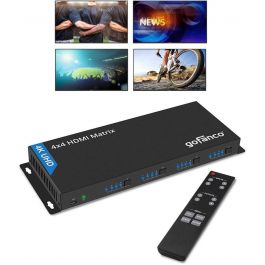 4x4 HDMI Matrix Switch/Splitter with IR Remote (4K) | gofanco