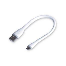 Flexible Micro USB to USB Charging Cable (25 cm.) White| gofanco