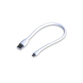 Flexible Micro USB to USB Charging Cable (35 cm.) White| gofanco